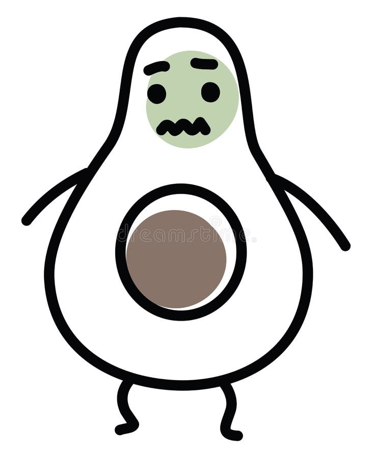 Scared Avocado Stock Illustrations – 53 Scared Avocado Stock ...