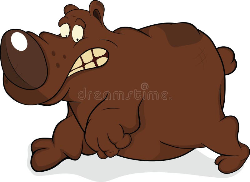 The scared bear. Cartoon stock vector. Illustration of bear - 20039671