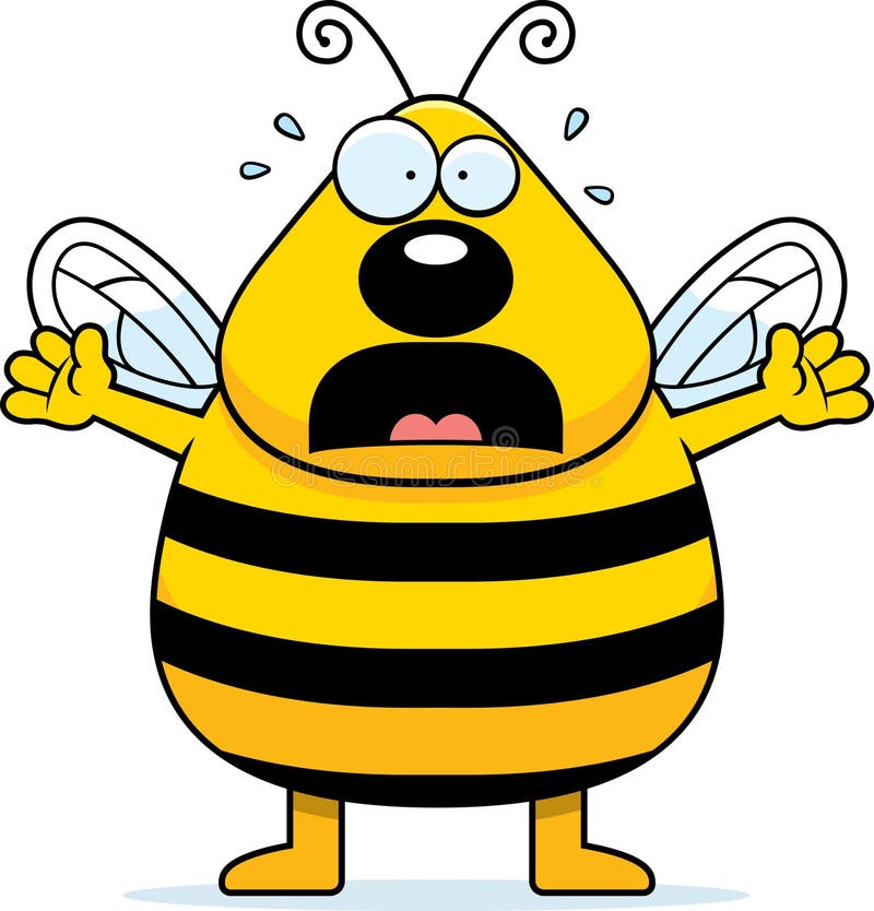 Scared Bee stock vector. Illustration of insect, sweat - 14423373