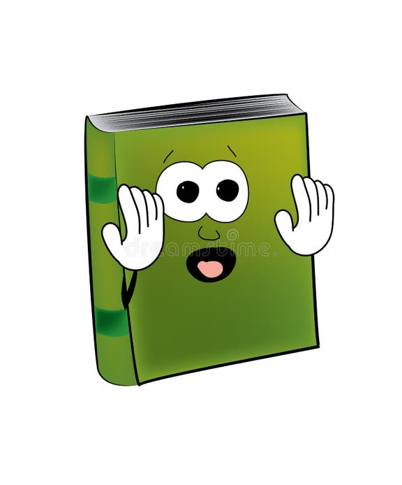 Scared book cartoon stock illustration. Illustration of story - 43150915