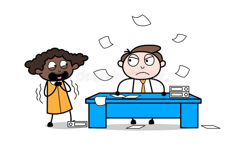 Scared Boss stock vector. Illustration of scream, person - 14424234