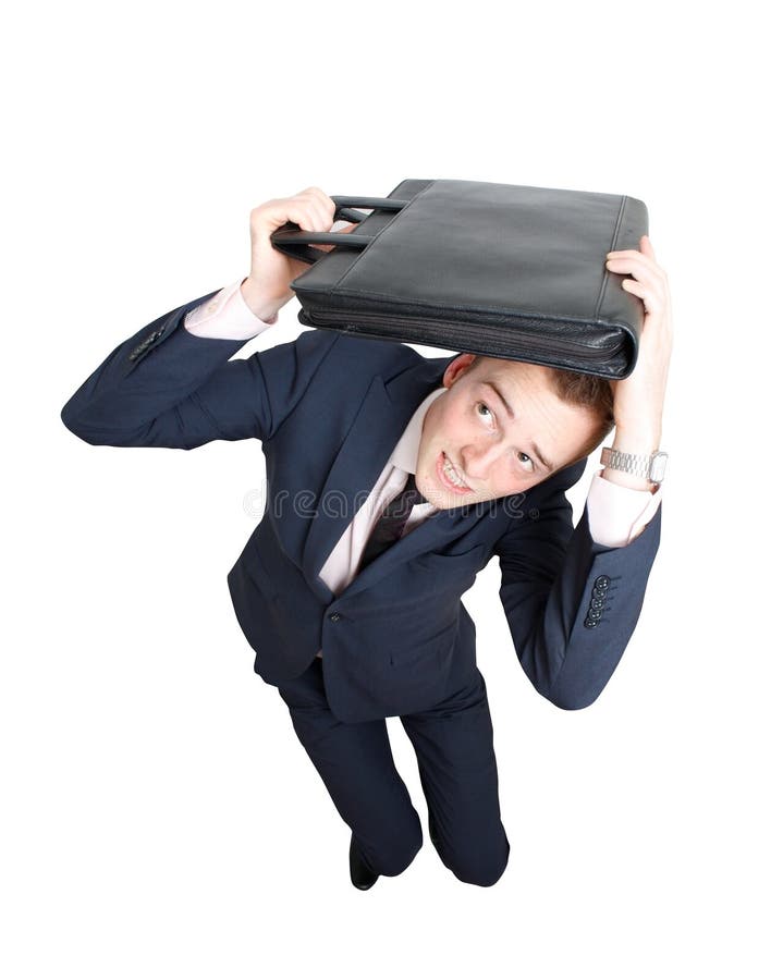 Scared business man stock photo. Image of attire, adult - 14623820