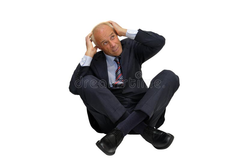 Scared businessman stock photo. Image of professional - 12540808