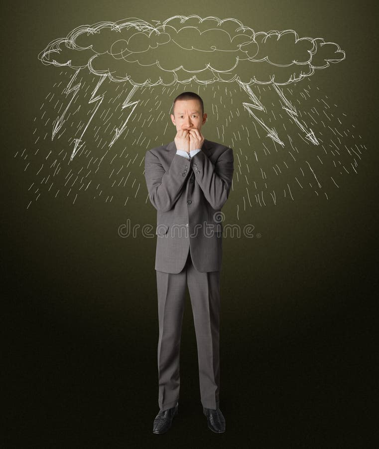 Businessman, Rain, Business, Sales, Marketing Stock Photo - Image of ...