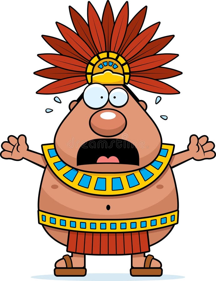 Cartoon Aztec King Sign stock vector. Illustration of incan - 51203395