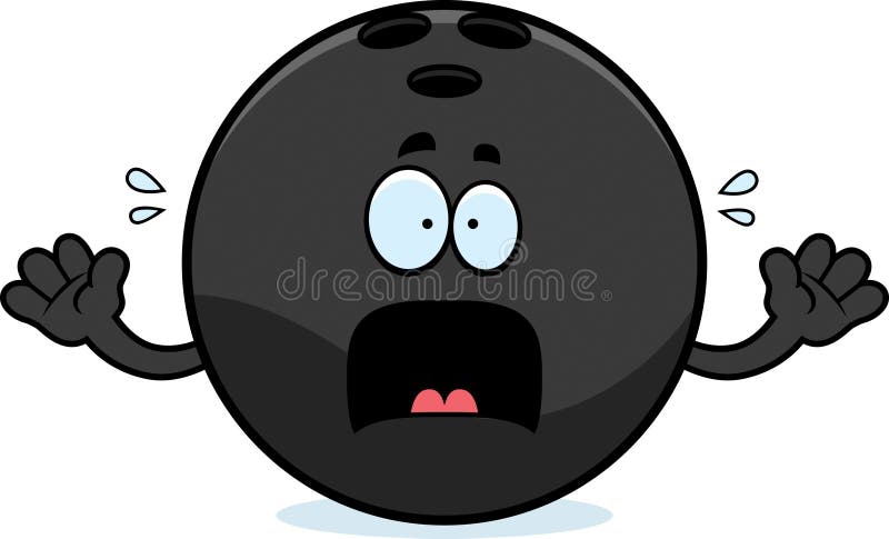 Scared Cartoon Bowling Ball Stock Vector - Illustration of upset ...