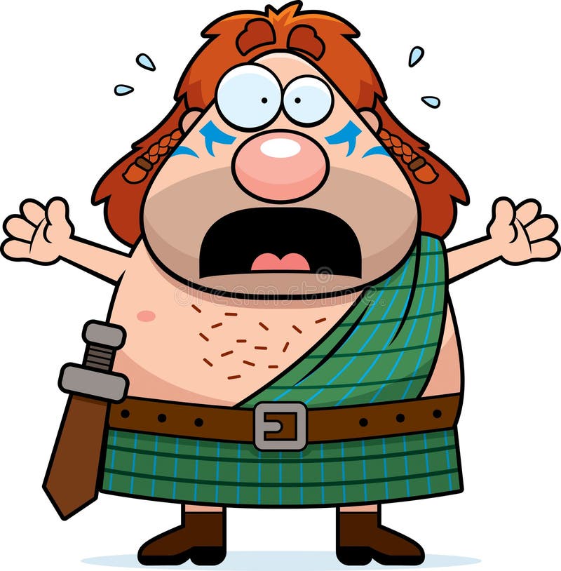 Scared Cartoon Celtic Warrior Stock Vector - Illustration of person ...