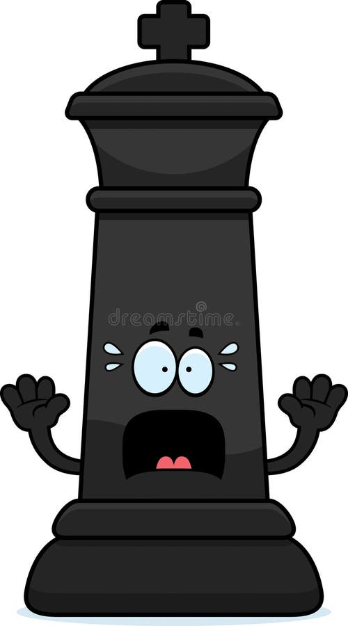 Scared Cartoon Chess King stock vector. Illustration of king - 47755865