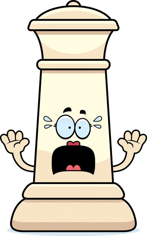 Scared Cartoon Chess Queen stock vector. Illustration of white - 47756370