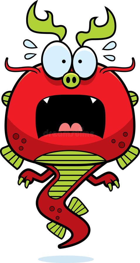 Scared Looking Cartoon Dragon Stock Vector - Illustration of appalled ...