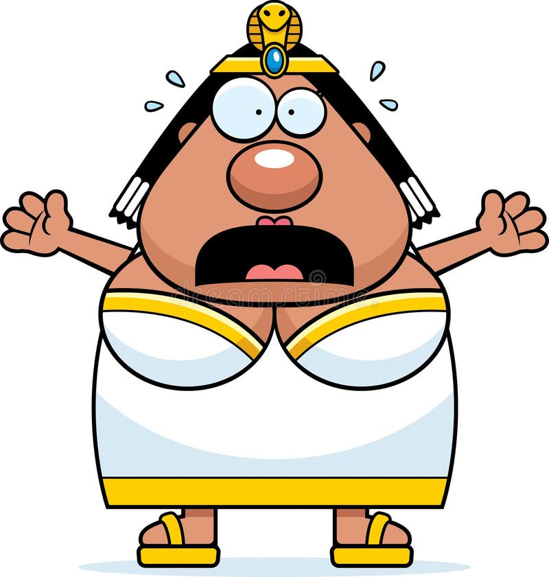 Scared Cartoon Cleopatra stock vector. Illustration of graphic - 51445593