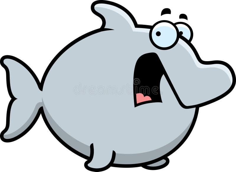 Scared Cartoon Dolphin stock vector. Illustration of panicking - 47412814