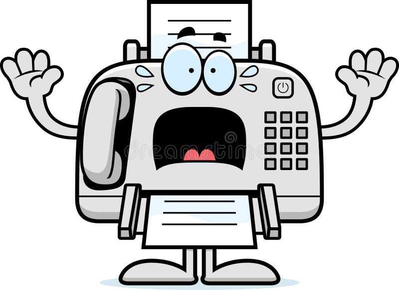Cartoon Fax Machine Sign stock vector. Illustration of smiling - 47782563
