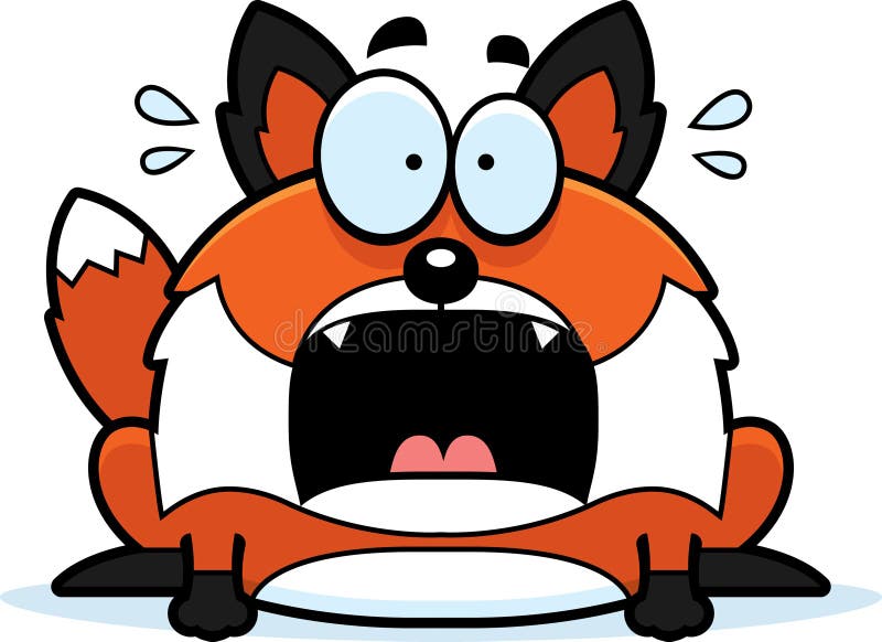 Scared Cartoon Fox stock vector. Illustration of fear - 47476562