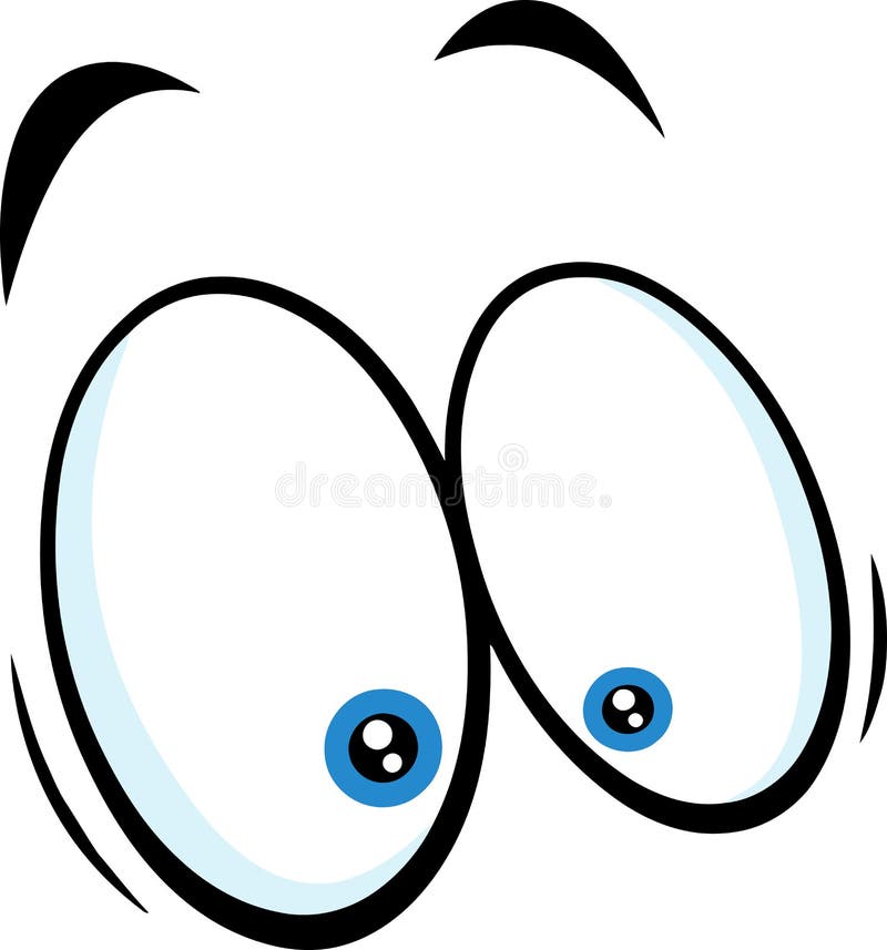 Scared Cartoon Funny Face with Panic Expression Stock Vector ...
