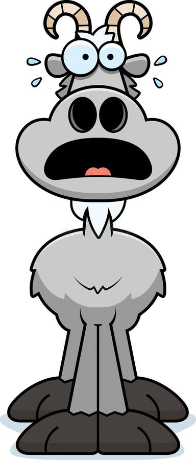 Scared Cartoon Goat stock vector. Illustration of panicking - 47054398
