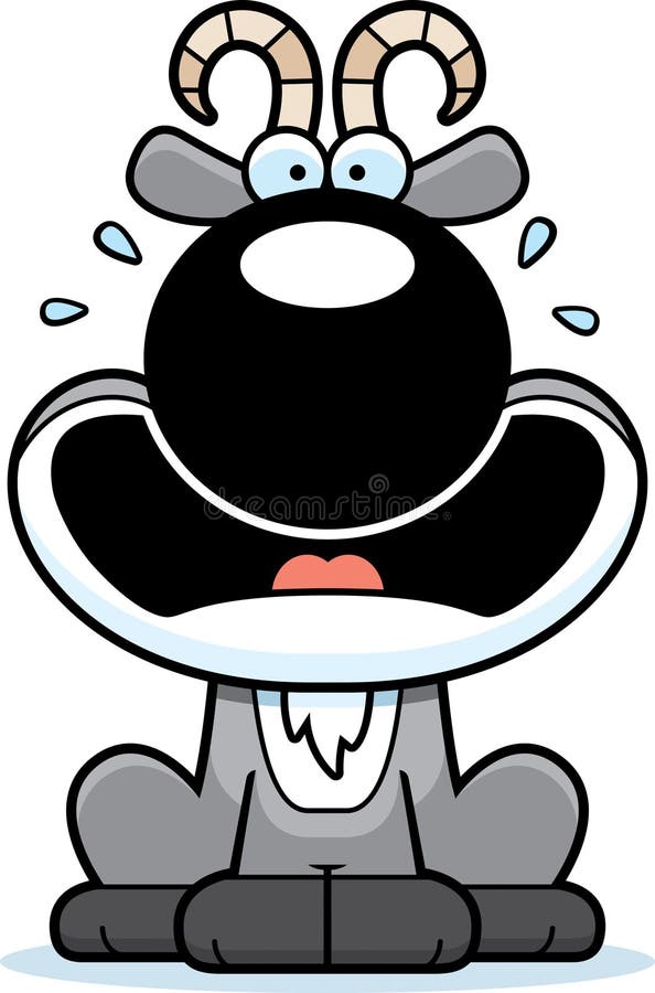 Scared Cartoon Goat stock vector. Illustration of screaming - 51466386