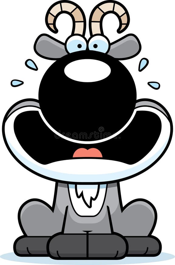 Scared Cartoon Goat stock vector. Illustration of screaming - 51466386