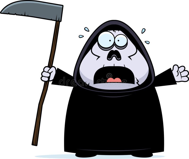 Sad Cartoon Grim Reaper stock vector. Illustration of monster - 47714350