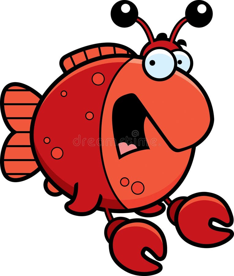 Scared Cartoon Imitation Crab Stock Vector - Illustration of clip ...