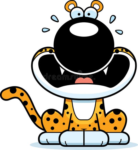 Scared Cartoon Leopard stock vector. Illustration of jaguar - 51461316