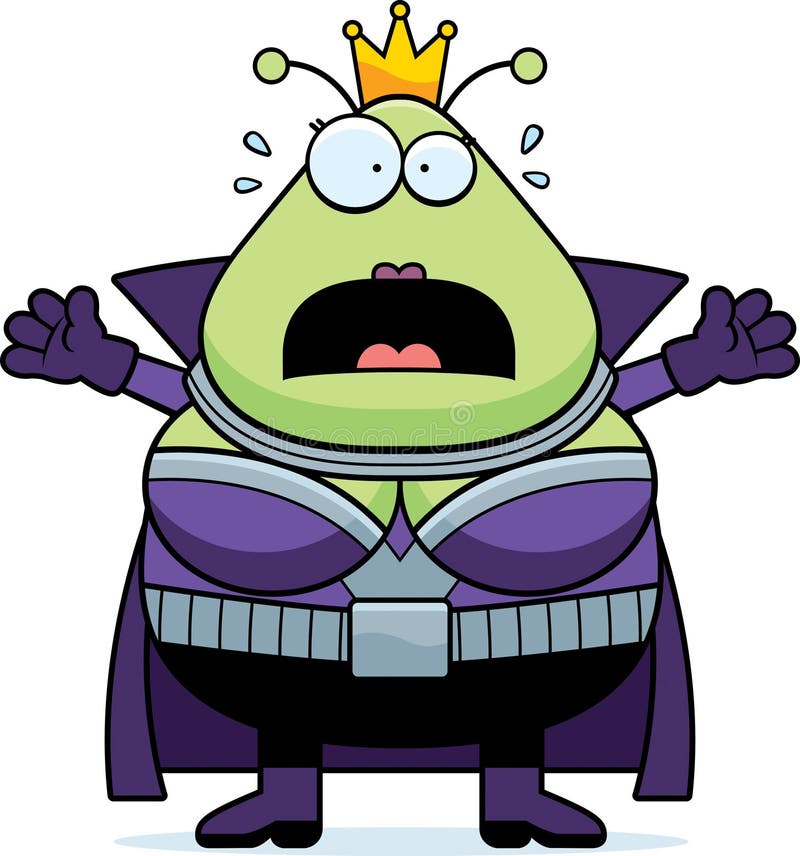 Scared Cartoon Martian Queen Stock Vector - Illustration of cartoon ...