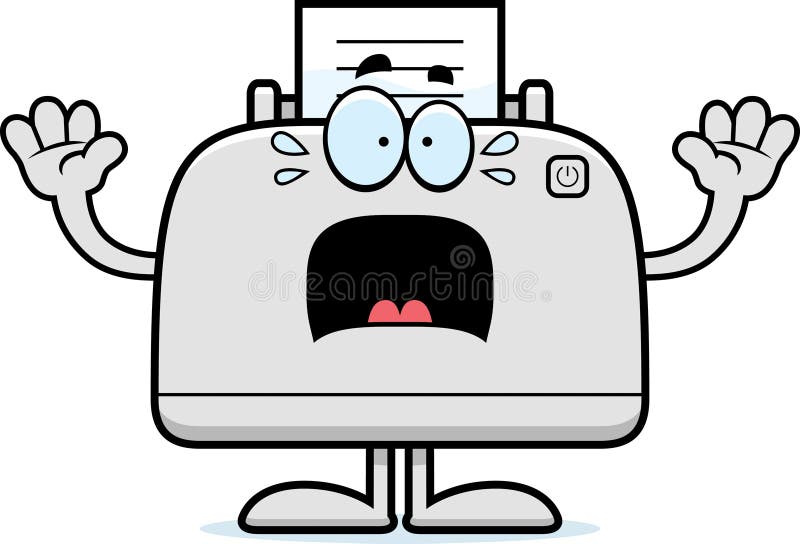 Sad Cartoon Printer stock vector. Illustration of upset - 47782769