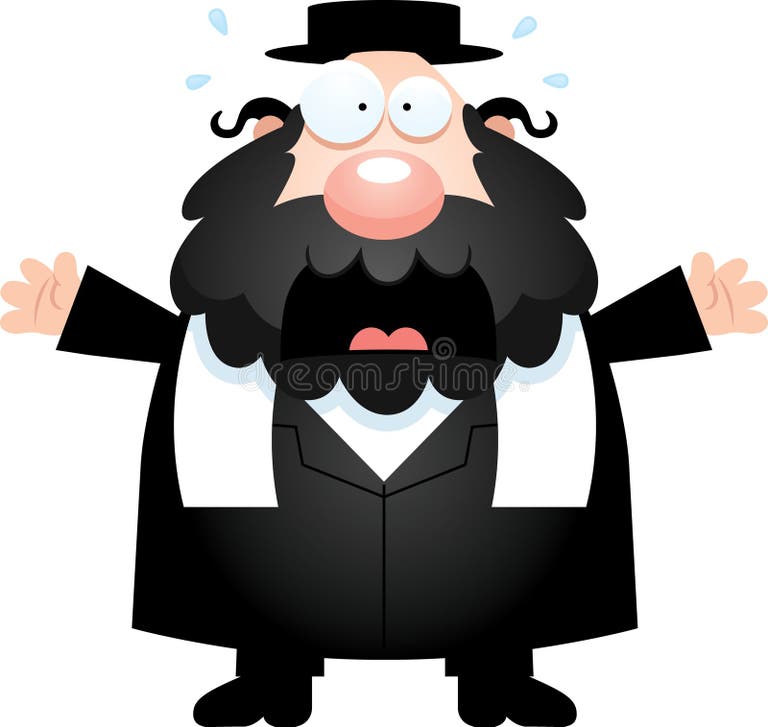 Scared Cartoon Rabbi stock vector. Illustration of vector - 51131654