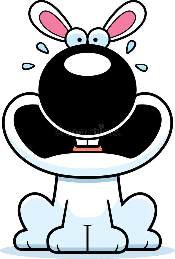 Scared Cartoon Rabbit stock vector. Illustration of vector - 51460698