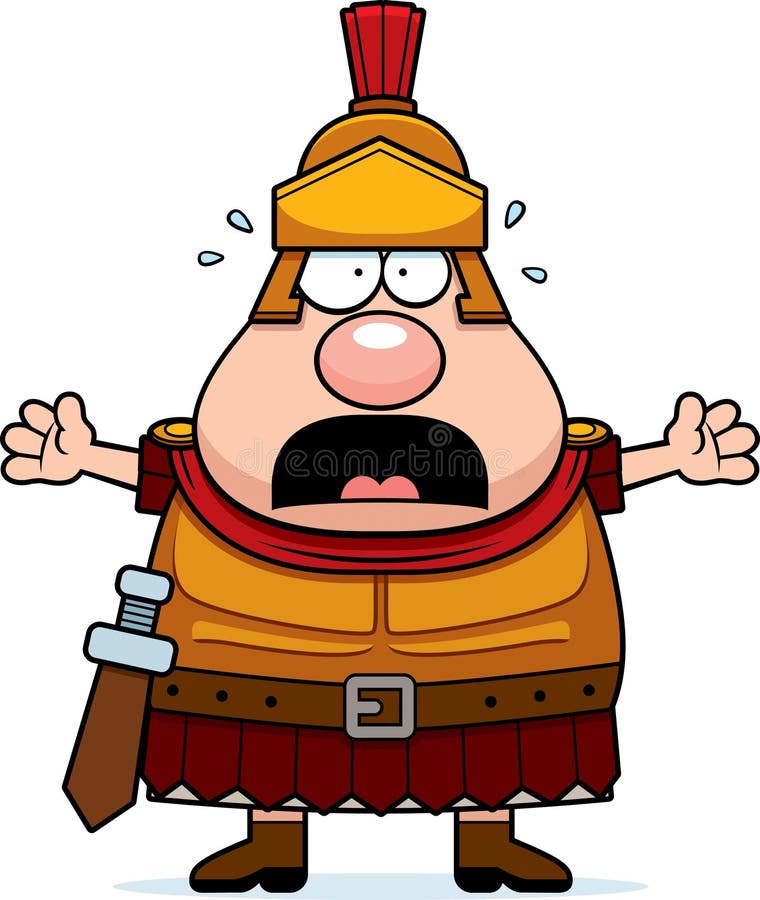 Scared Cartoon Roman Centurion Stock Vector - Illustration of legion ...