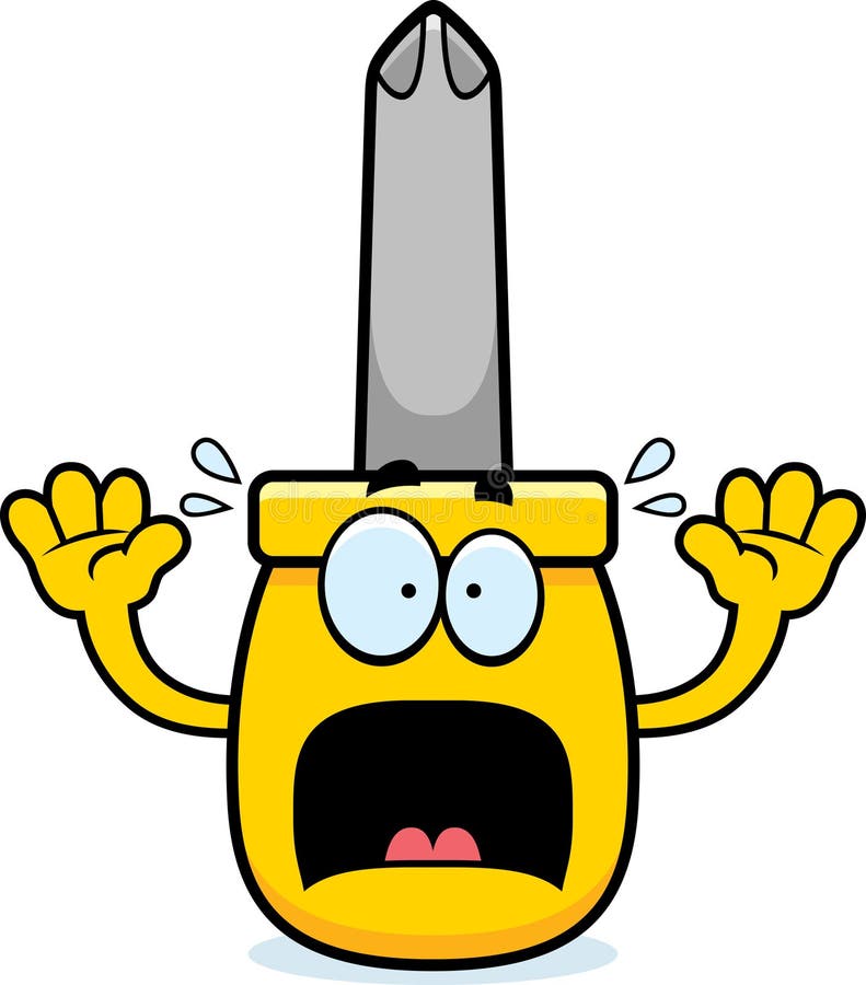 Scared screwdriver cartoon stock illustration. Illustration of scare ...
