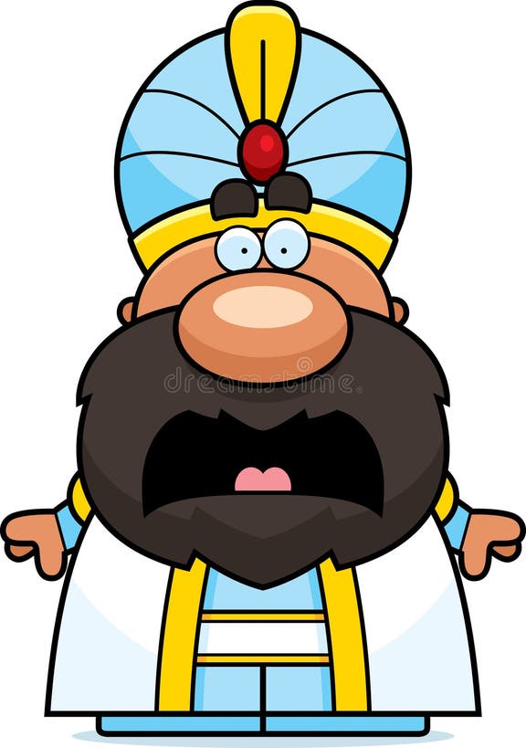 Scared Cartoon Sultan stock vector. Illustration of prince - 49929129