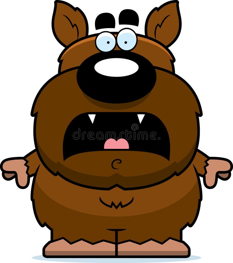 Scared Cartoon Werewolf stock vector. Illustration of wolfman - 47715474