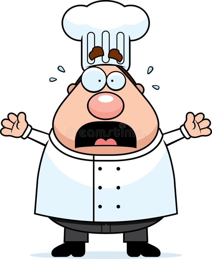 Scared Chef stock vector. Illustration of cartoon, scared - 14457417