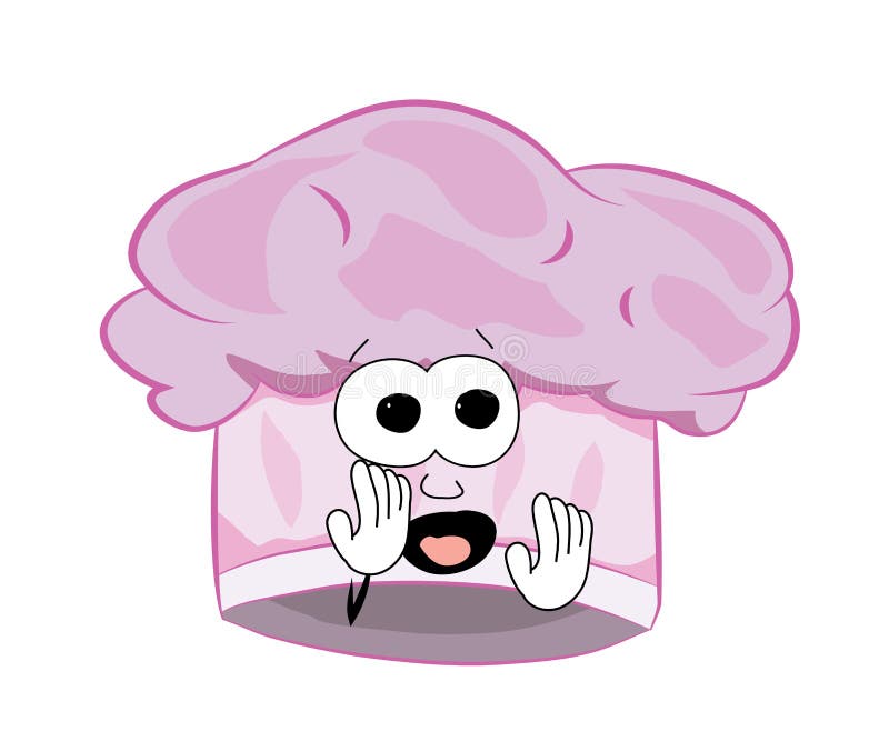 Scared chef hat cartoon stock illustration. Illustration of fobic ...