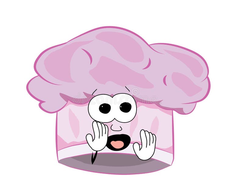 Scared chef hat cartoon stock illustration. Illustration of fobic ...