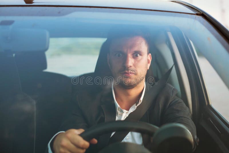 Scared driver stock image. Image of portrait, face, drive - 47584253