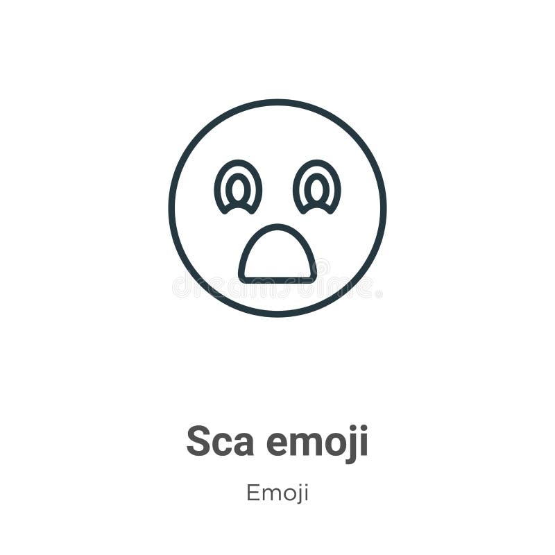 Scared Smiley Face Black And White