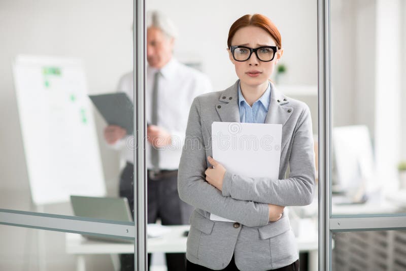 Afraid of boss stock image. Image of unhappy, stress - 107727737