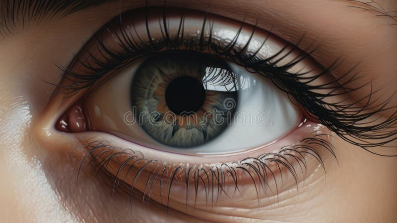 Scared Eyes: Hyperrealistic 3d Closeup Eye Art by Robert Bechtle Stock ...