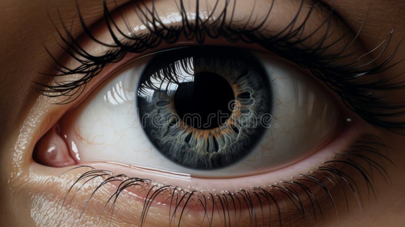 Scared Eyes: Hyperrealistic 3d Rendering of Closed Eye Stock ...