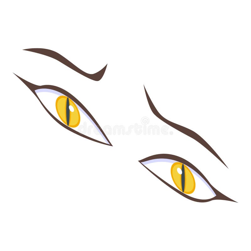 Scared Eyes Icon, Cartoon Style Stock Vector - Illustration of cute ...