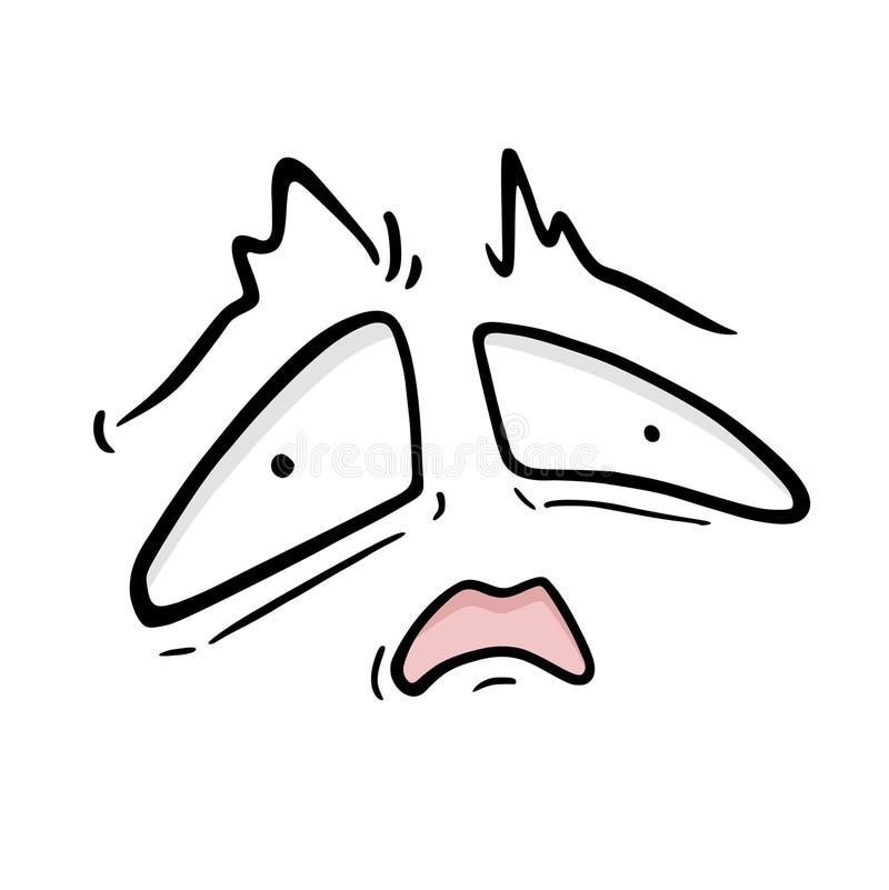 Scared face design stock vector. Illustration of anxiety - 364439589