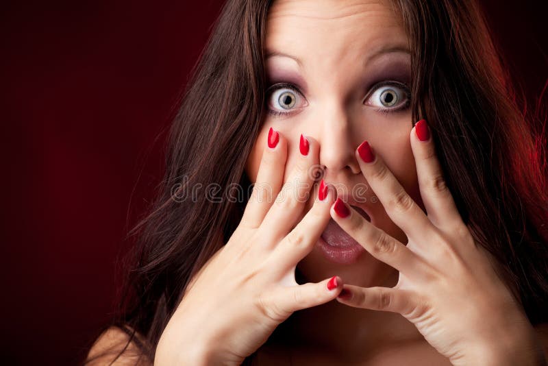 Scared face of women stock image. Image of girl, closeup - 16825751