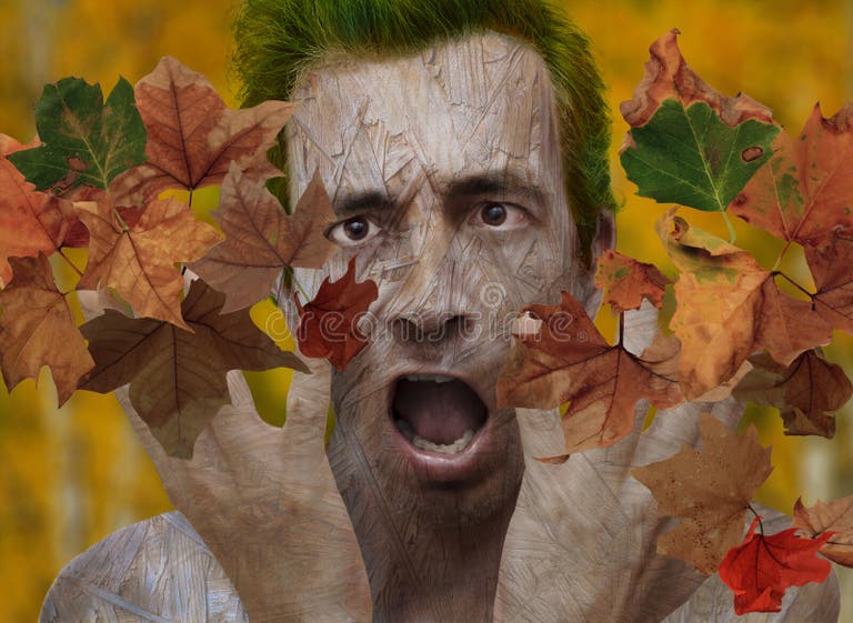 Scared of the fall! stock photo. Image of bark, skin - 26791242