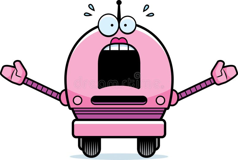 Scared Female Robot stock vector. Illustration of panicking - 47169985