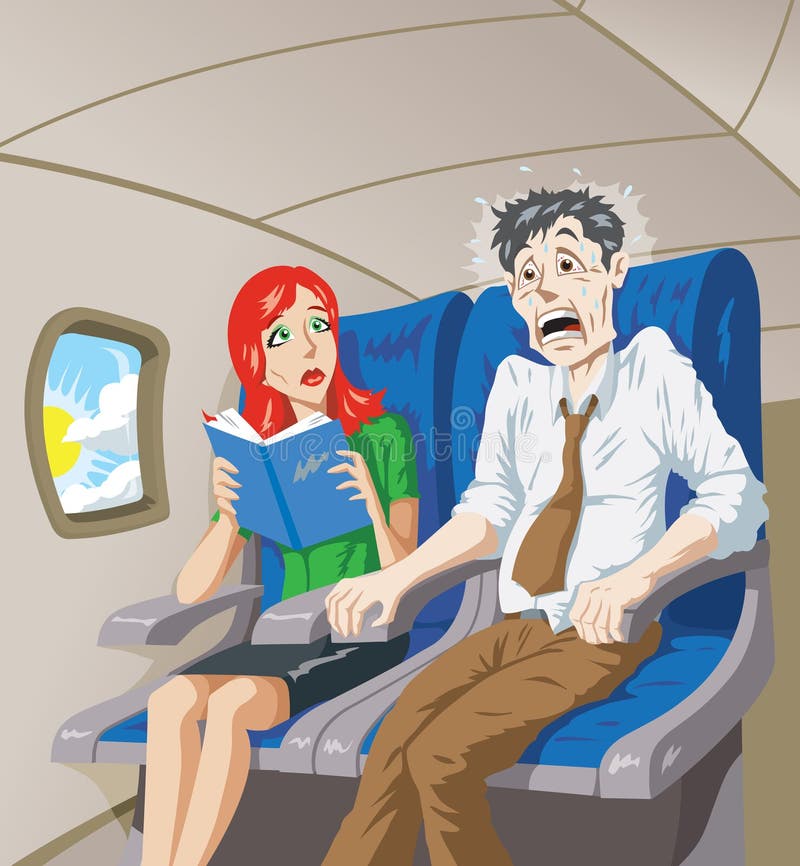 Flight Attendant in an Airplane Stock Vector - Illustration of modern ...