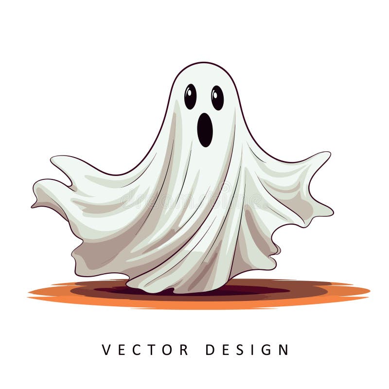 Scared Ghost Minimalist Vector Design AI Generated Stock Vector ...