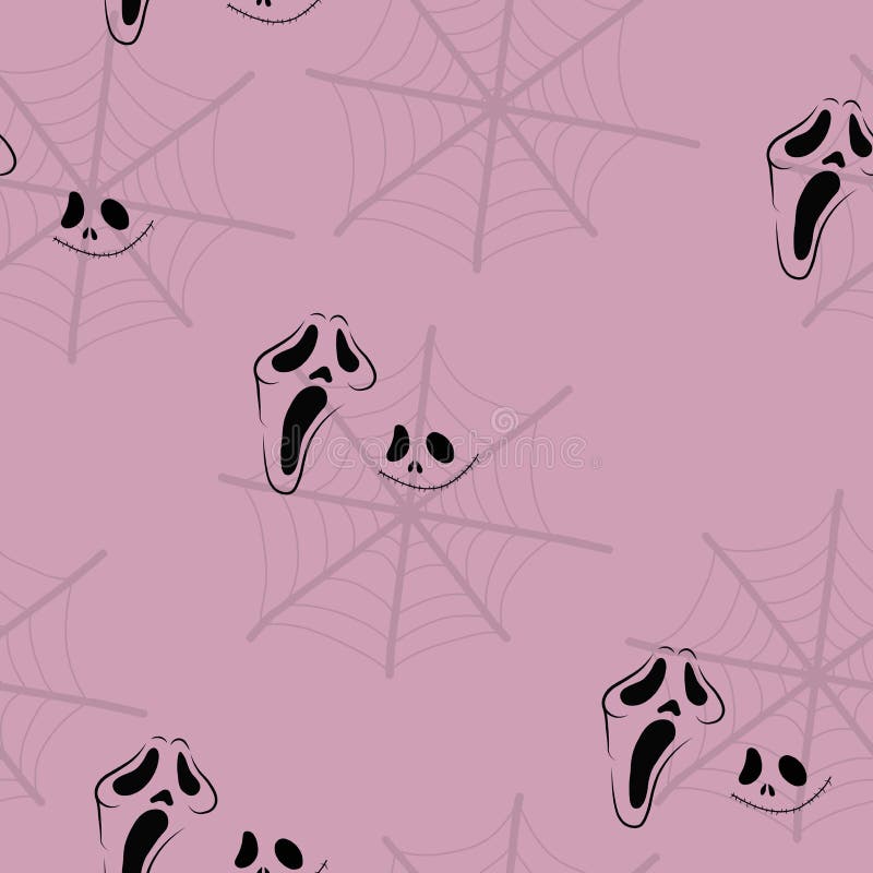 Scared Ghosts on Gray Background, Simple Pattern for Printing on Fabric ...