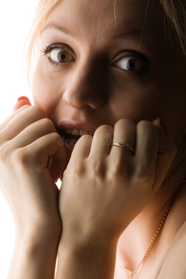 Scared girl stock image. Image of caucasian, sensuality - 10832713